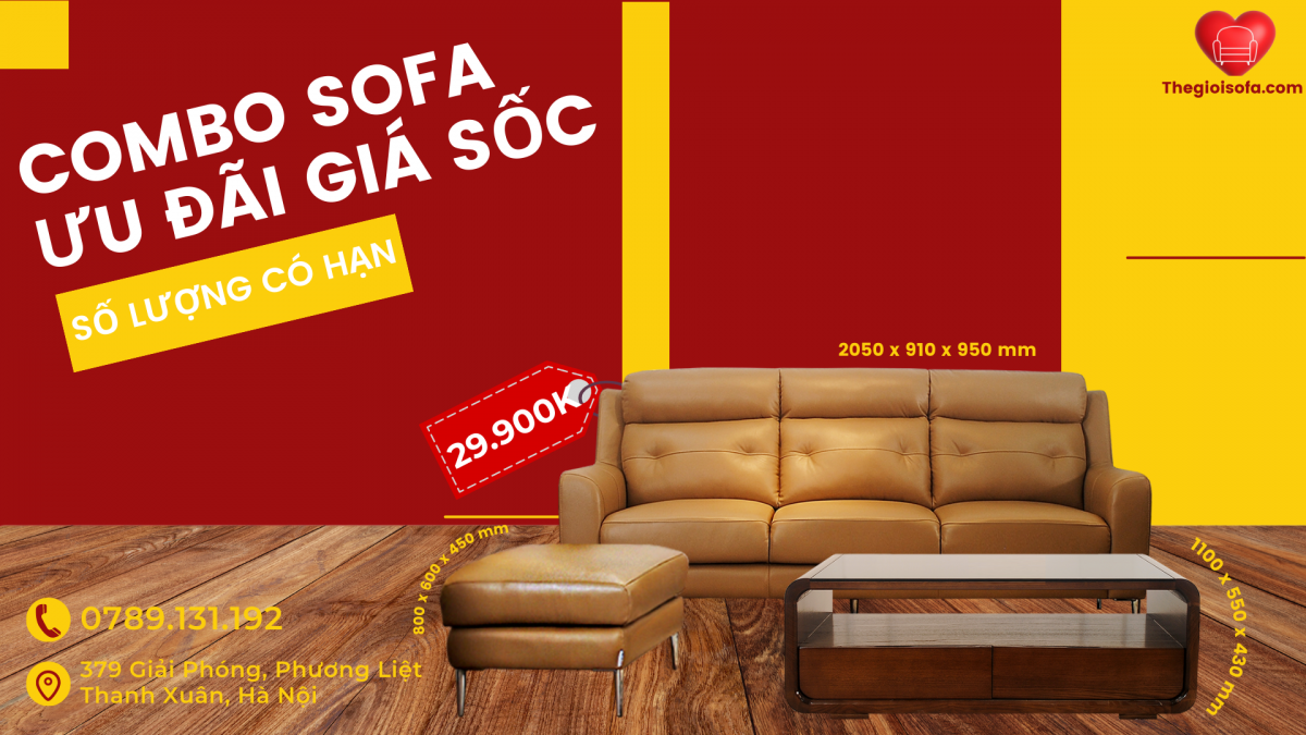 Ưu đãi mua sofa da thật Italy tại Thế Giới Sofa Giải Phóng ...